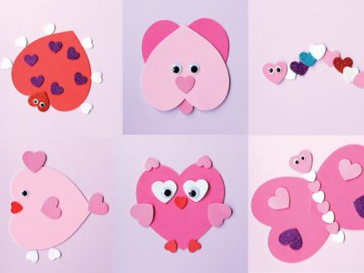 Gợi ý các hình cắt dán cho bé theo chủ đề Valentine